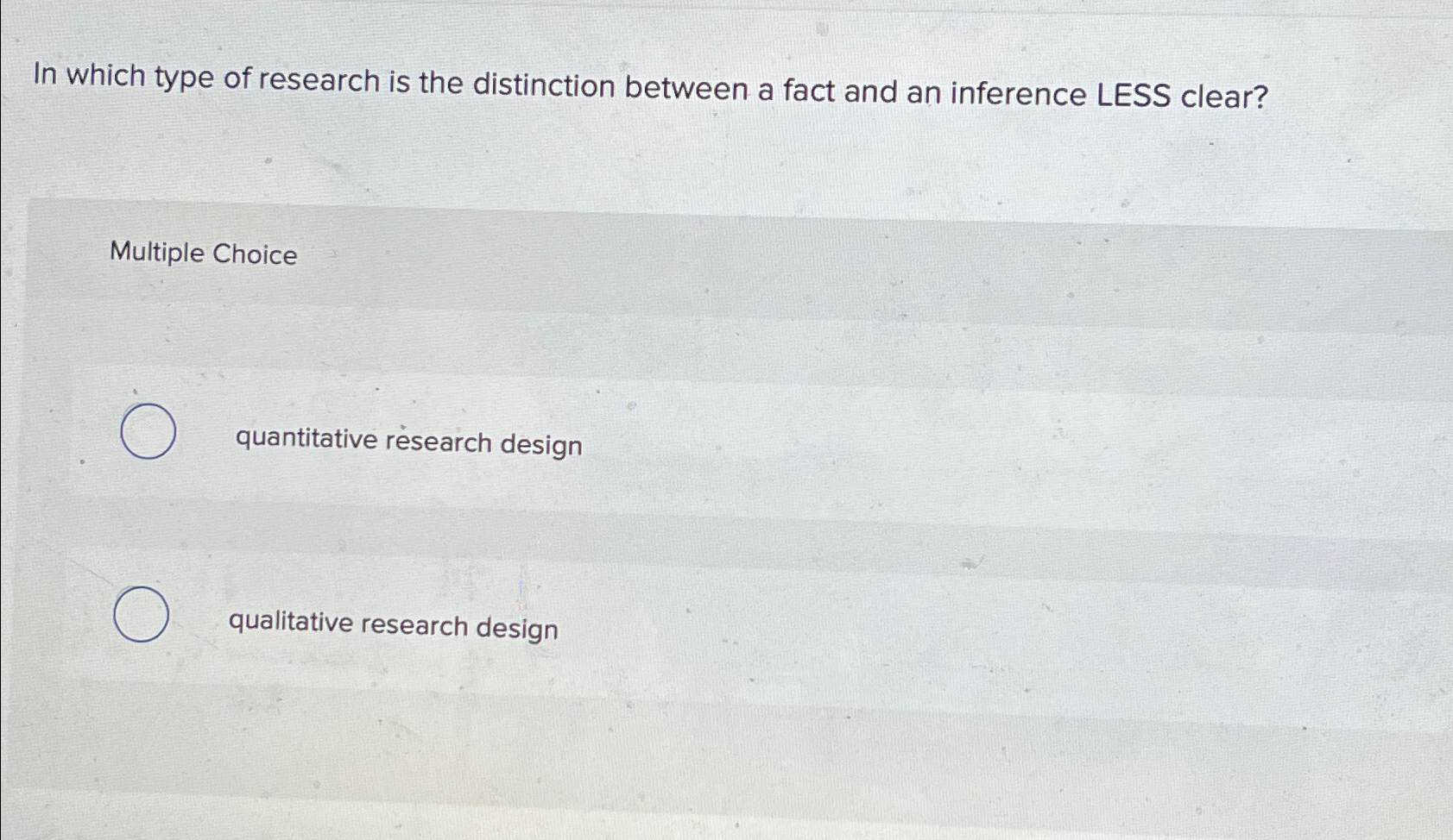 Solved In which type of research is the distinction between | Chegg.com