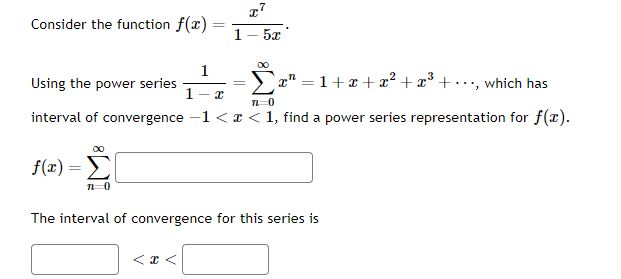 Solved Consider the function f(x)=x71-5x.Using the power | Chegg.com