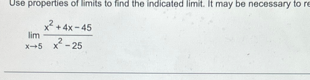 Solved Use properties of limits to find the indicated limit. | Chegg.com