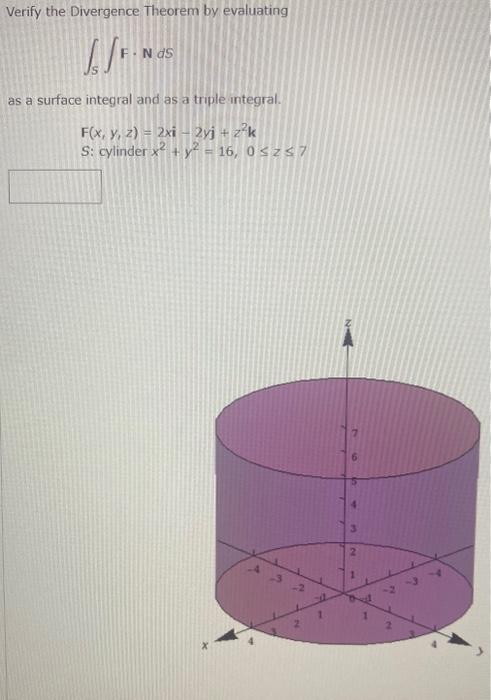 Solved Verify the Divergence Theorem by evaluating ∫S∫F⋅NdS | Chegg.com