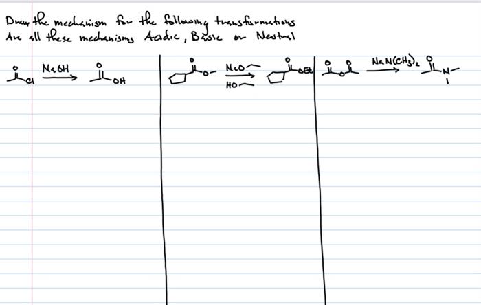 Solved Draw the mechanism for the following transformations | Chegg.com