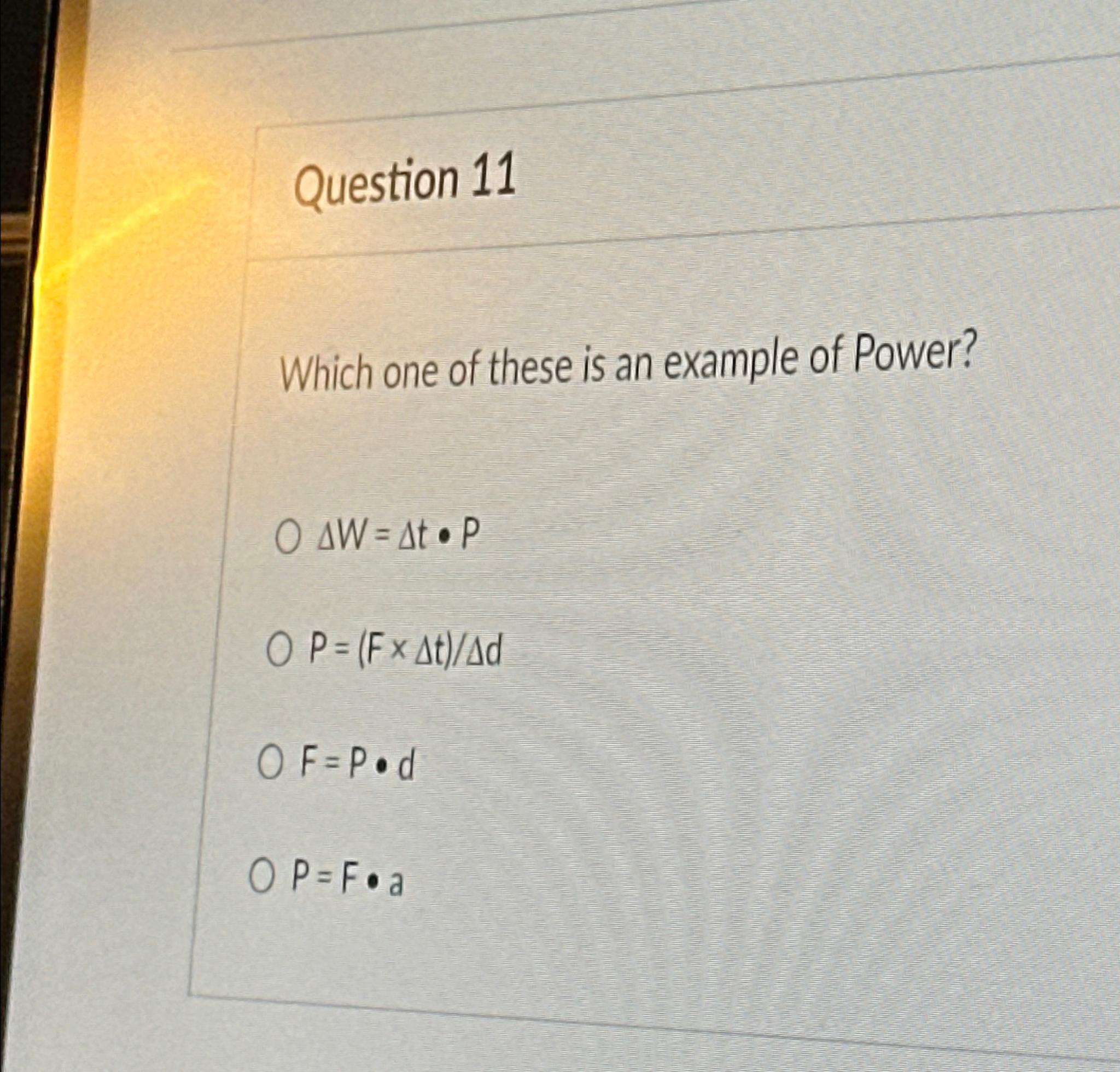 Solved Question 11Which one of these is an example of | Chegg.com