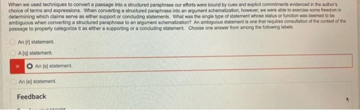 When we used techniques to convert a passage into a | Chegg.com