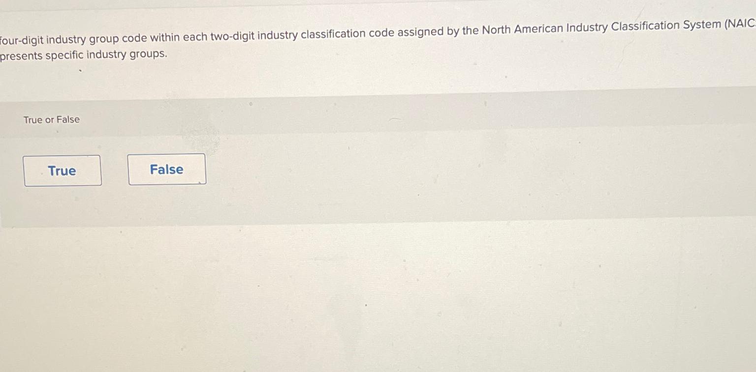 Solved four-digit industry group code within each two-digit | Chegg.com