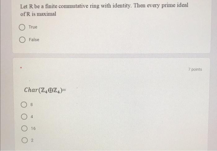 Solved Let R be a finite commutative ring with identity. | Chegg.com