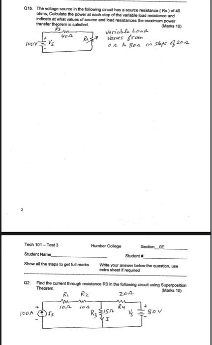 Solved Q1a. Convert the following sources as indicated | Chegg.com