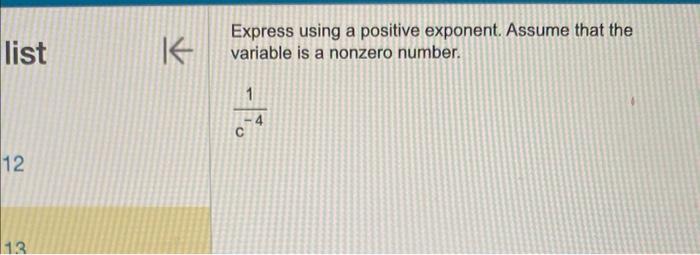 Solved Use the negative exponent rules to simplify. Write | Chegg.com
