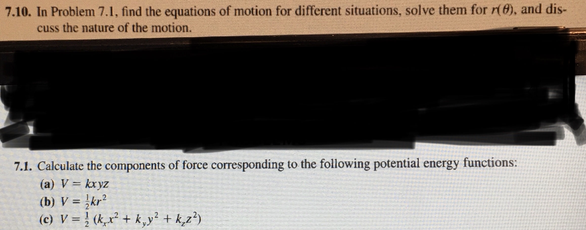 Solved (7.10 ﻿will be solved thank you) 7.10. ﻿In Problem | Chegg.com