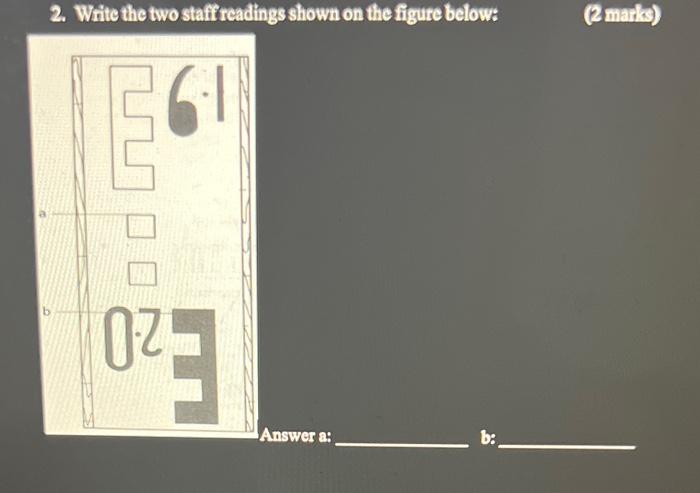 Solved 2. Write the two staff readings shown on the figure | Chegg.com