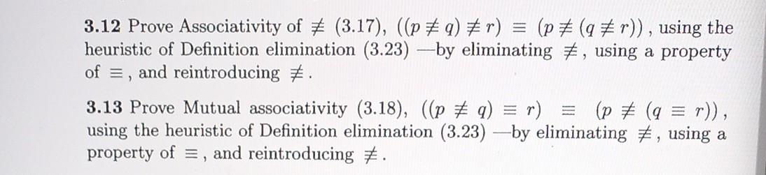 Solved 3.12 Prove Associativity of | Chegg.com