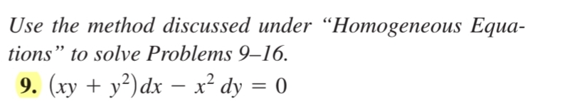 Solved Use the method discussed under "Homogeneous | Chegg.com