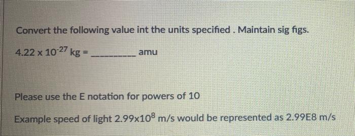 Solved Convert the following value int the units specified. | Chegg.com