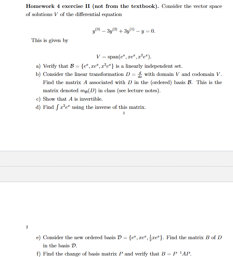 Solved Homework 4 ﻿exercise II (not from the textbook). | Chegg.com