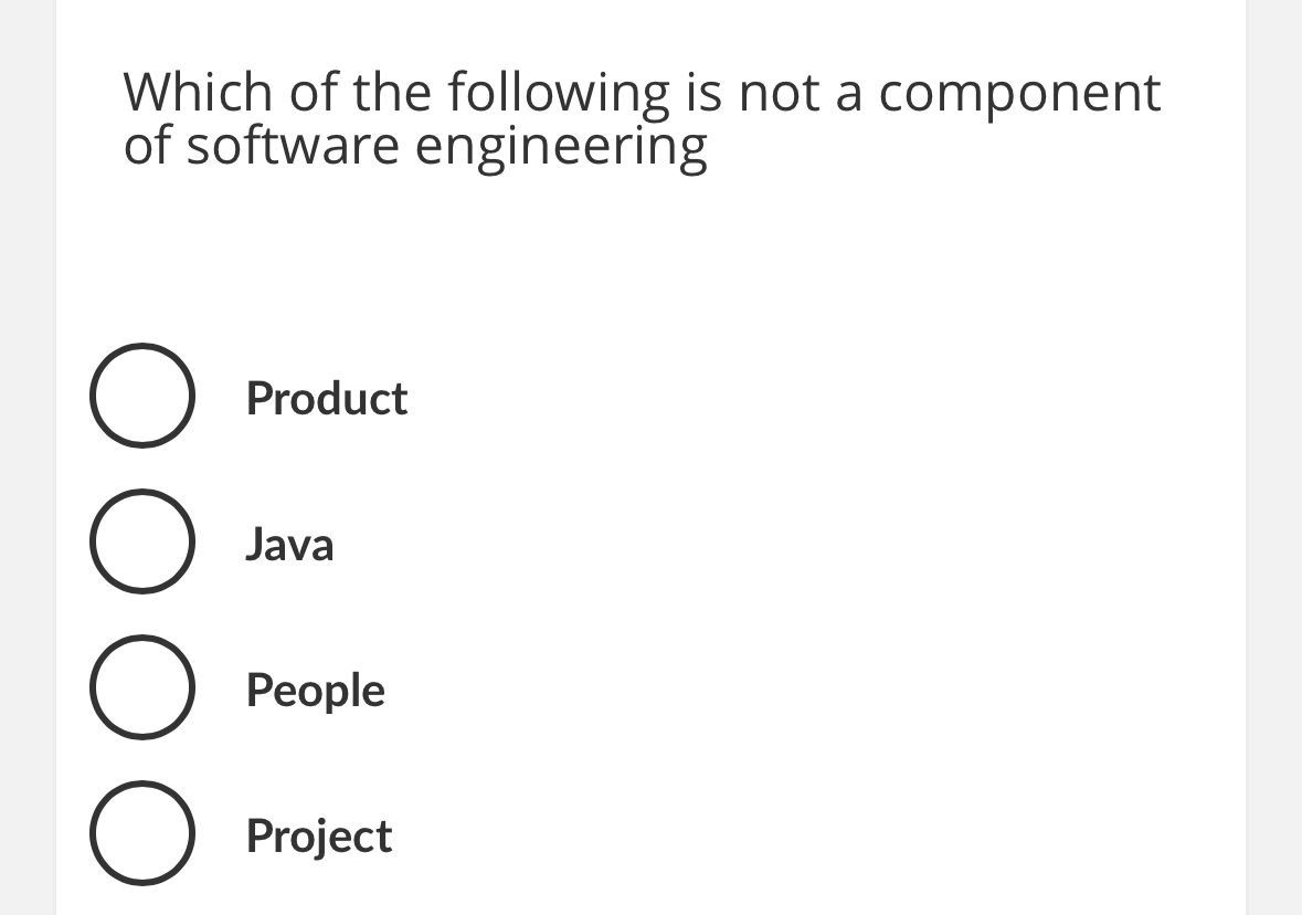 Solved Which of the following is not a component of software | Chegg.com
