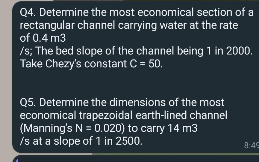 [Solved]: Q4. Determine the most economical sectio