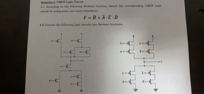 Solved Question 5. CMOS Logic Circuit 5.1 According to the | Chegg.com Solved Question 5. CMOS Logic Circuit 5.1 According to the | Chegg.com