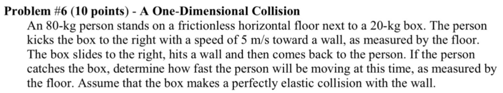 Solved Problem #6 (10 ﻿points) - ﻿A One-Dimensional | Chegg.com