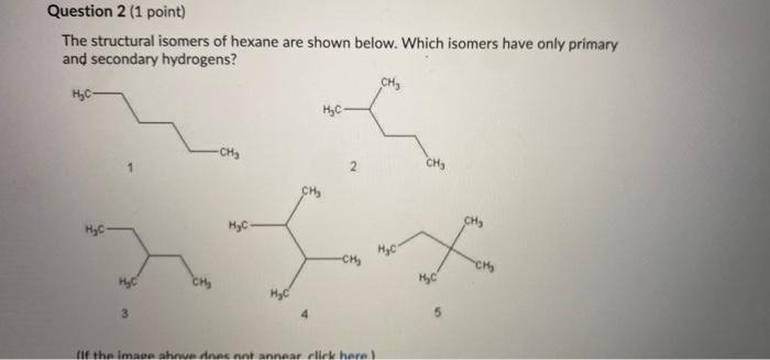 Solved The structural isomers of hexane are shown below. | Chegg.com