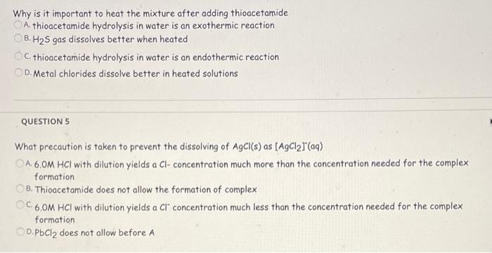Solved Why is it important to heat the mixture after adding | Chegg.com