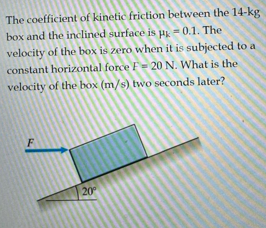Solved The coefficient of kinetic friction between the | Chegg.com
