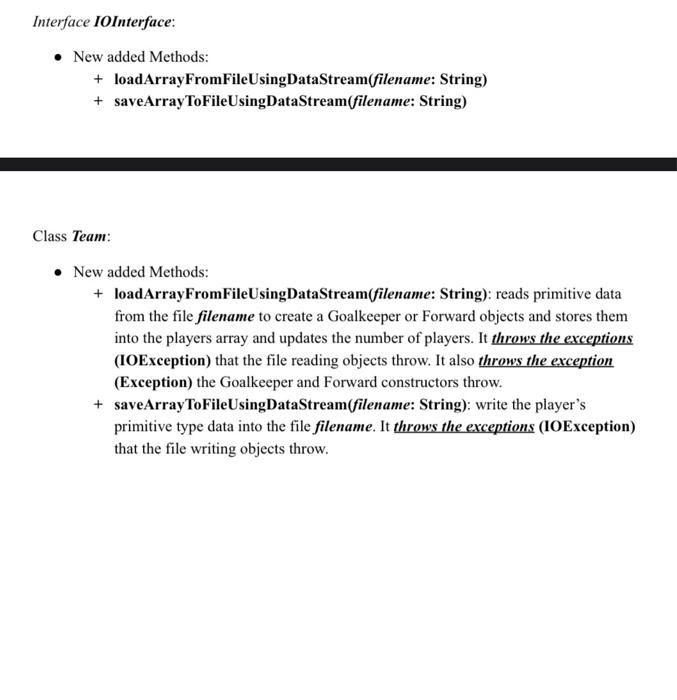 Solved i need all of the classes and interfaces solved the | Chegg.com