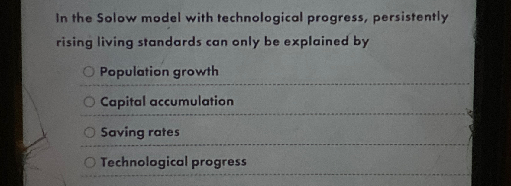 Solved In the Solow model with technological progress, | Chegg.com