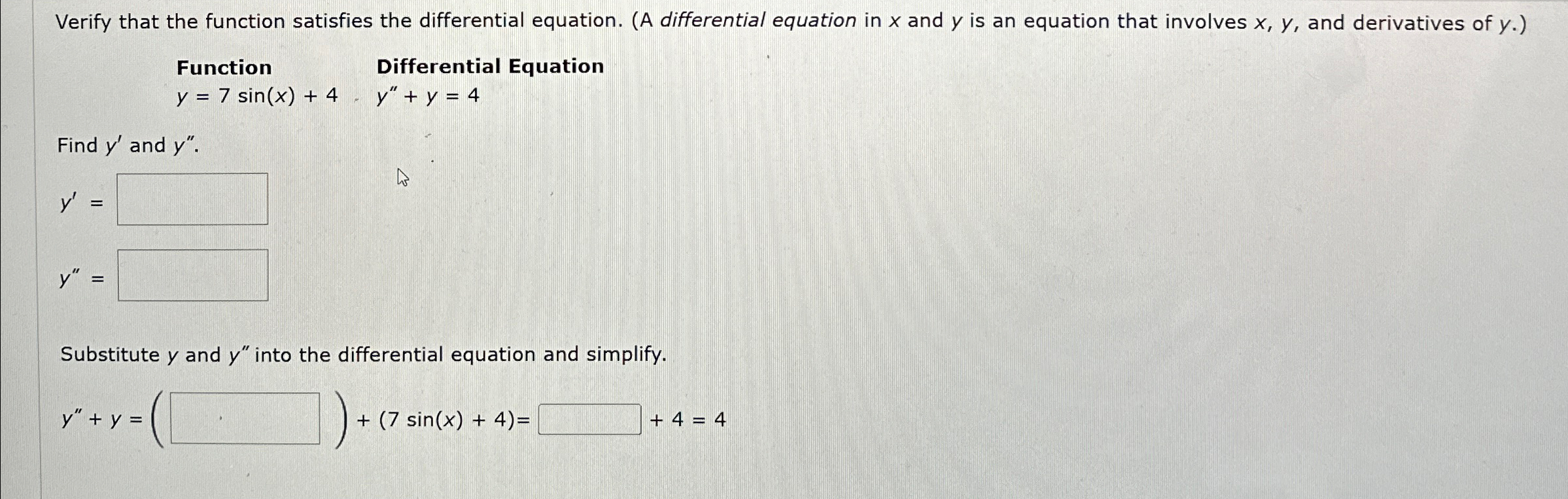 Solved Verify that the function satisfies the differential | Chegg.com