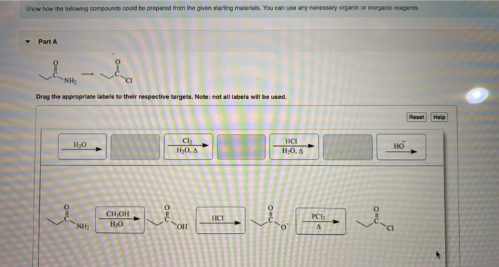 Solved Show how the following compounds could be prepared | Chegg.com