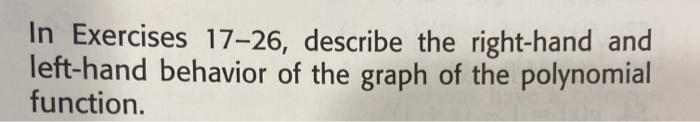 Solved In Exercises 17-26, describe the right-hand and | Chegg.com
