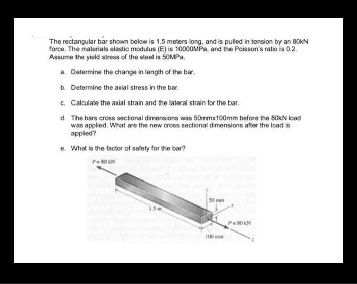 Solved The rectangular bar shown below is 1.5 meters long, | Chegg.com