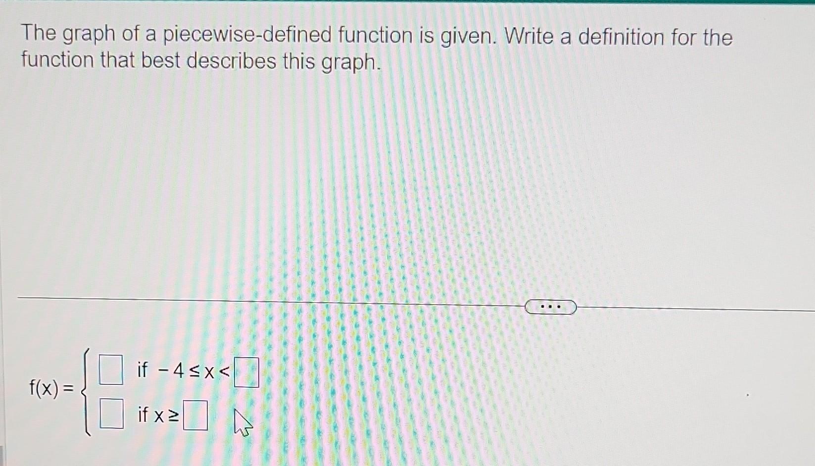 Solved The graph of a piecewise-defined function is given. | Chegg.com