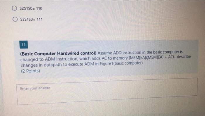 Solved S2S150= 110 O S25150= 111 11 (Basic Computer | Chegg.com