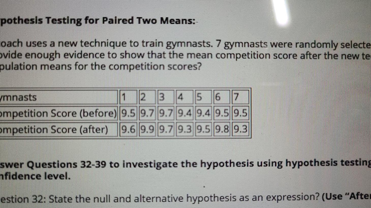 Solved pothesis Testing for Paired Two Means: oach uses a | Chegg.com