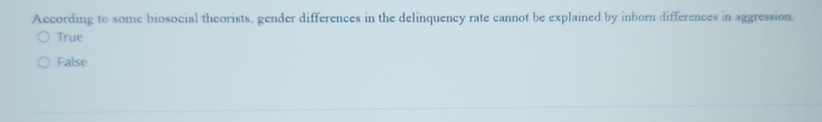 Solved According to some biosocial theorists, gender | Chegg.com