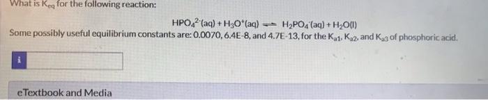 Solved What is Keq for the following reaction: | Chegg.com