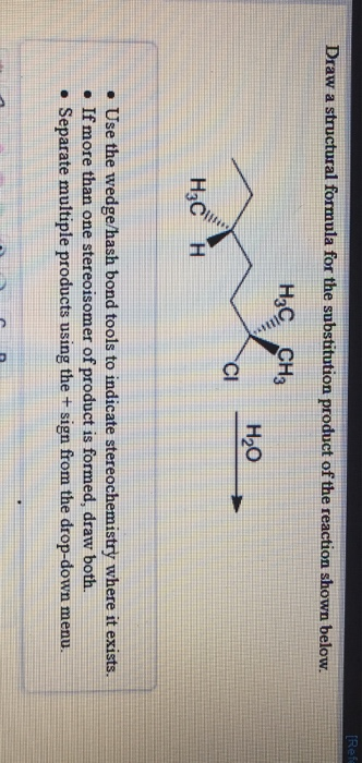 Solved [Refe Draw a structural formula for the substitution | Chegg.com