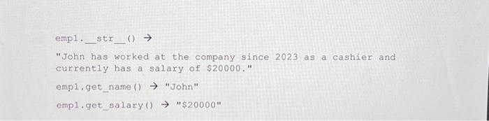 Create a class called Employee. Each employee data is | Chegg.com