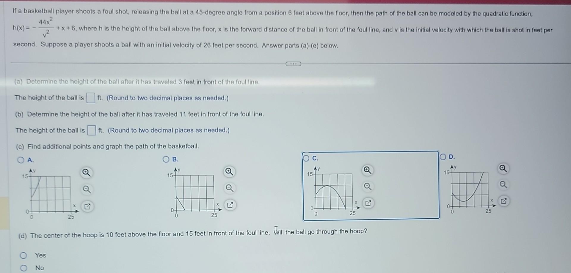 Solved If a basketball player shoots a foul shot, releasing | Chegg.com