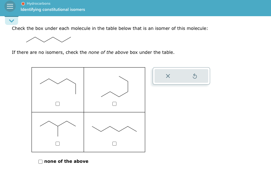 Solved Check the box under each molecule in the table below | Chegg.com