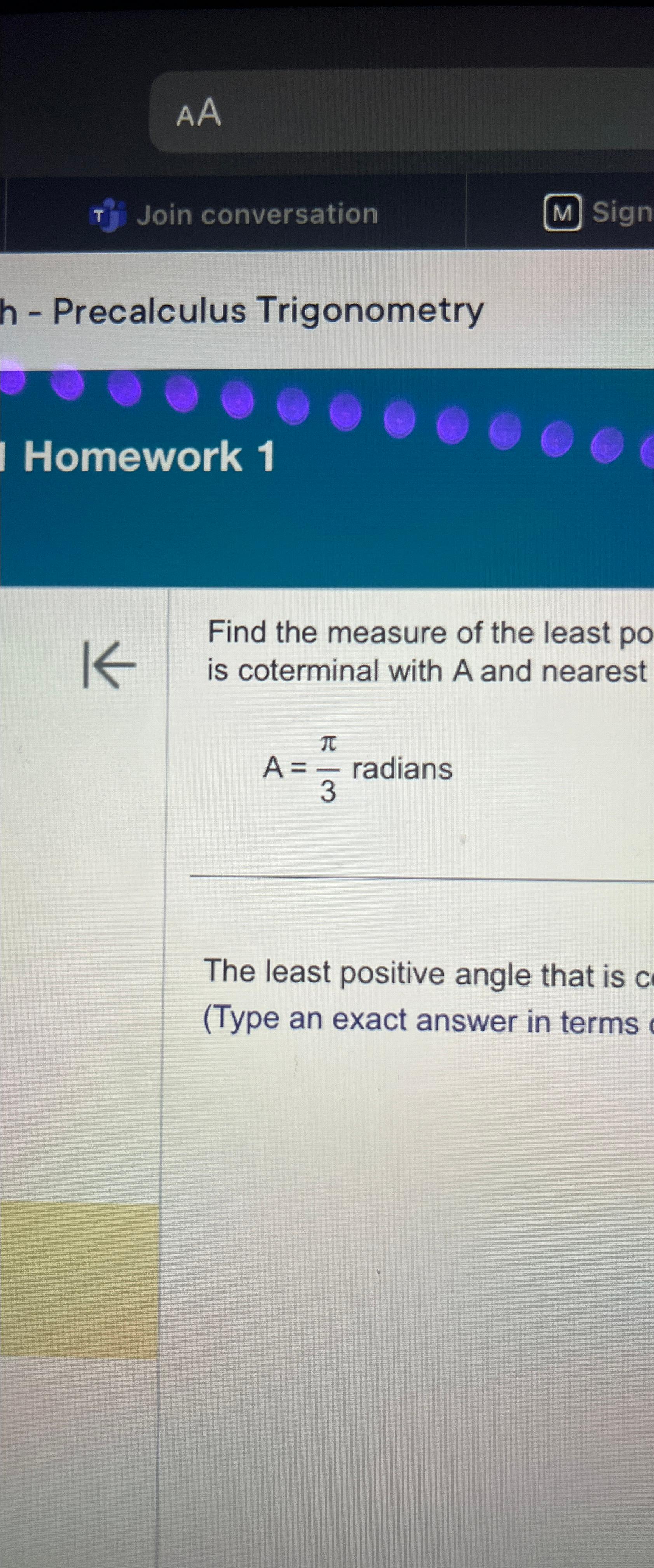 Solved AAJoin conversationSignh - ﻿Precalculus | Chegg.com