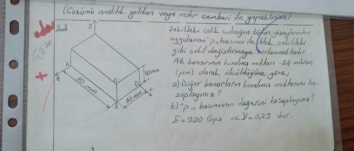 (Gözümü ﻿analitik woldon veya mohr semberi, ile | Chegg.com