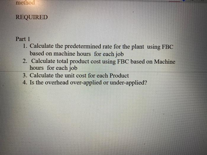 Solved Tomson Lte has identified the following overhead | Chegg.com