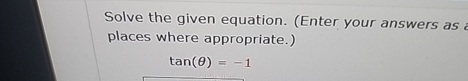 Solved Solve the given equation. (Enter your answers as | Chegg.com