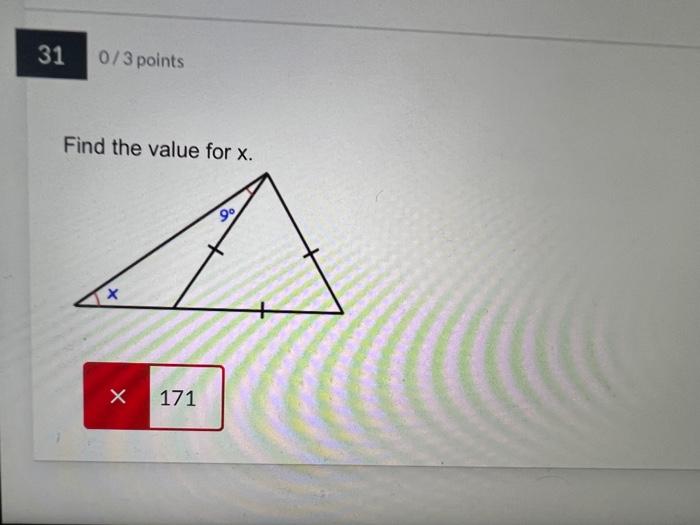 Solved Find the value for x | Chegg.com
