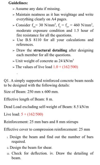 Solved Guidelines: - Assume any data if missing. - Maintain | Chegg.com