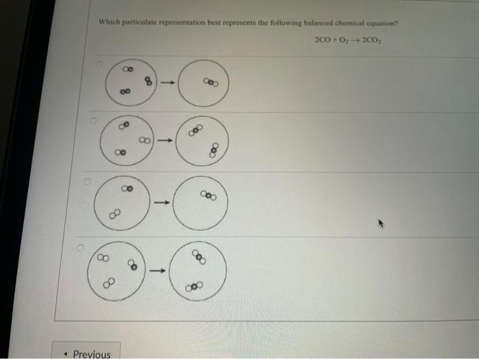 Solved Which particulate representation best represents the | Chegg.com