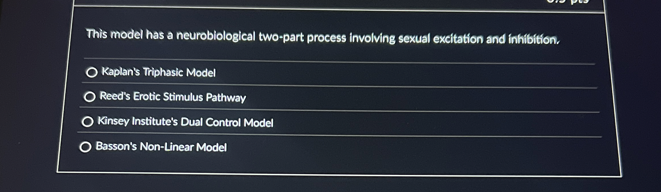 Solved This model has a neurobiological two-part process | Chegg.com