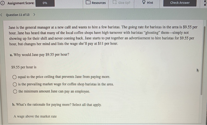 Solved Assignment Score: 0% Resources Ex Give Up? Hint Check | Chegg.com