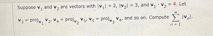 Solved Suppose v1 and v2 are vectors with ∣v1∣=2,∣v2∣=3, and | Chegg.com