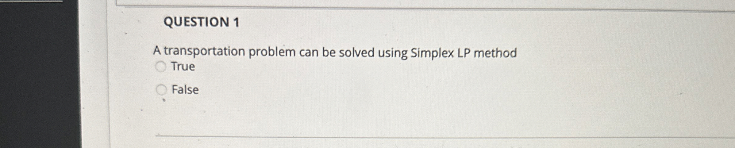Solved QUESTION 1A transportation problem can be solved | Chegg.com